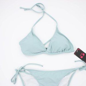 shekini | Swim | Nwt Powder Blue Triangle Top Bikini S | Poshmark